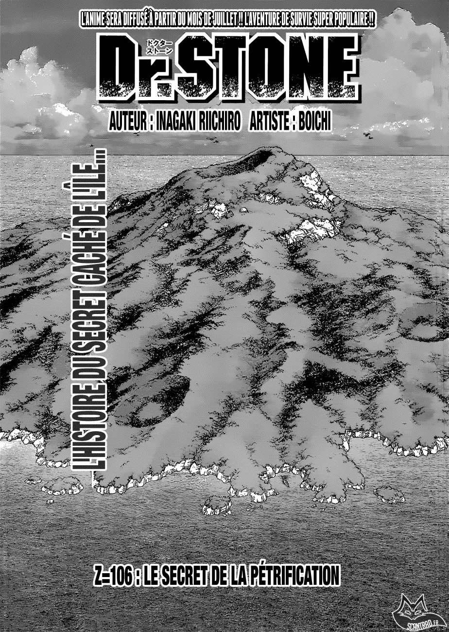 Scan Dr. Stone Chapitre 106 : Le secret de la pétrification - Page 1 ...
