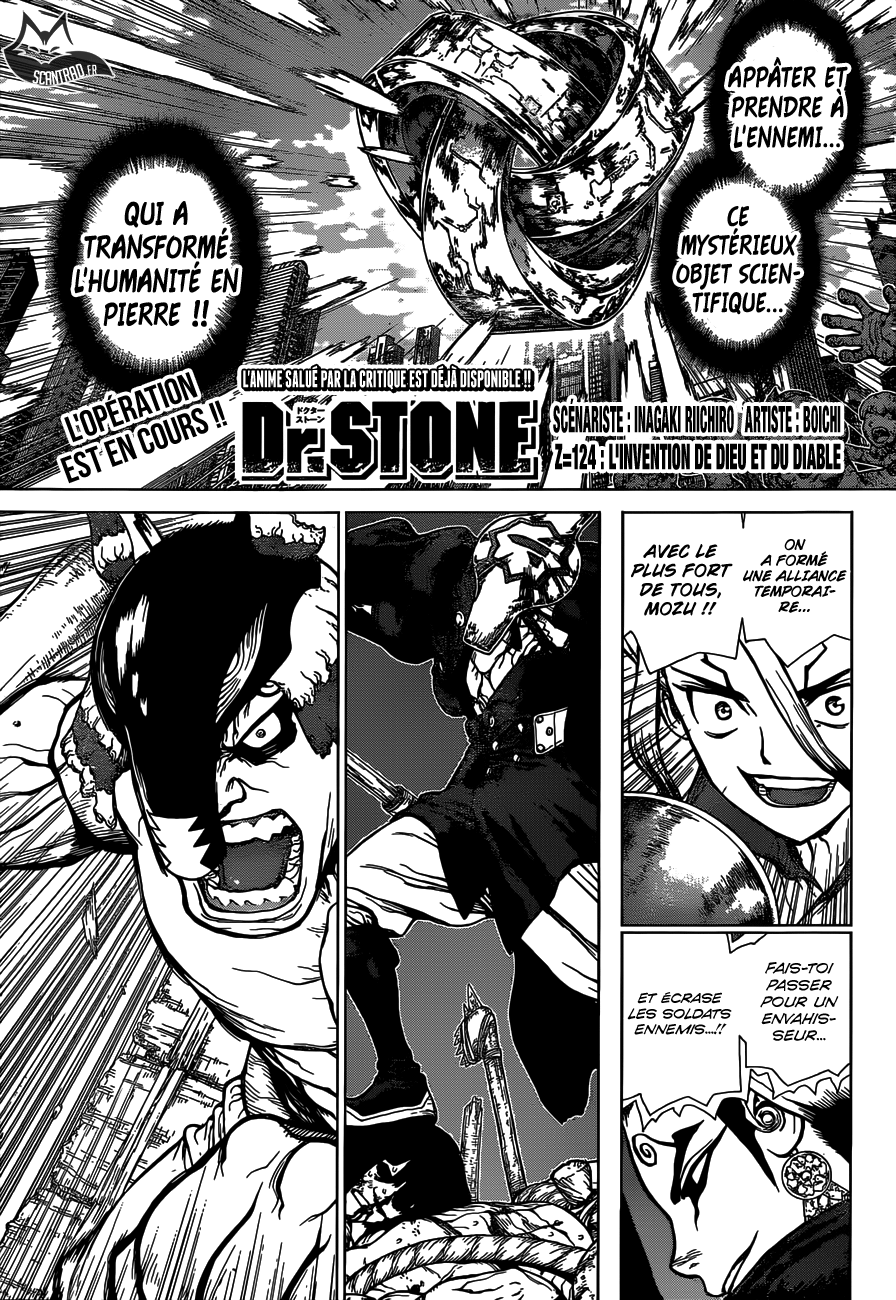 Scan Dr. Stone Chapitre 124 : L'invention de Dieu et du Diable - Page 1 ...