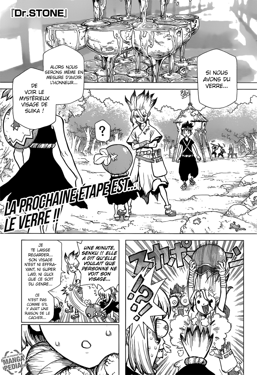 Scan Dr. Stone Chapitre 28 : Un monde transparent - Page 1 sur ScanVF.Net