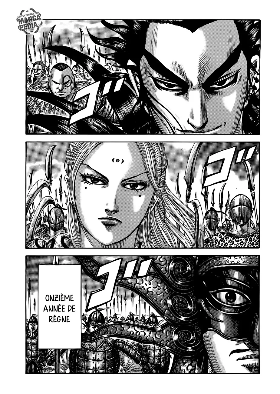Scan Kingdom Chapitre 500 : Les soldats se dirigent vers le champs de ...