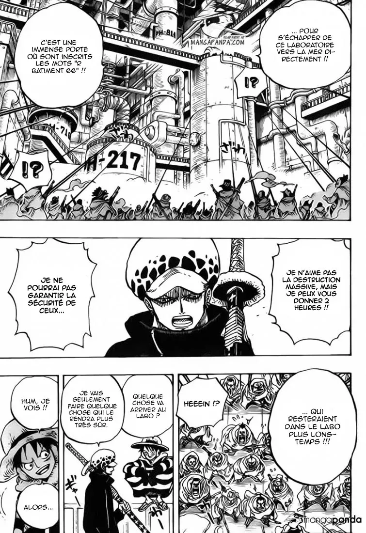 Scan One Piece Chapitre 678 : À l'intérieur du labo, Hall d'entrée du ...